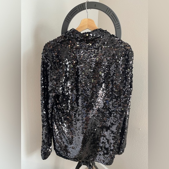 Zara | Tops | Zara Black Sequin Tunic S | Poshmark